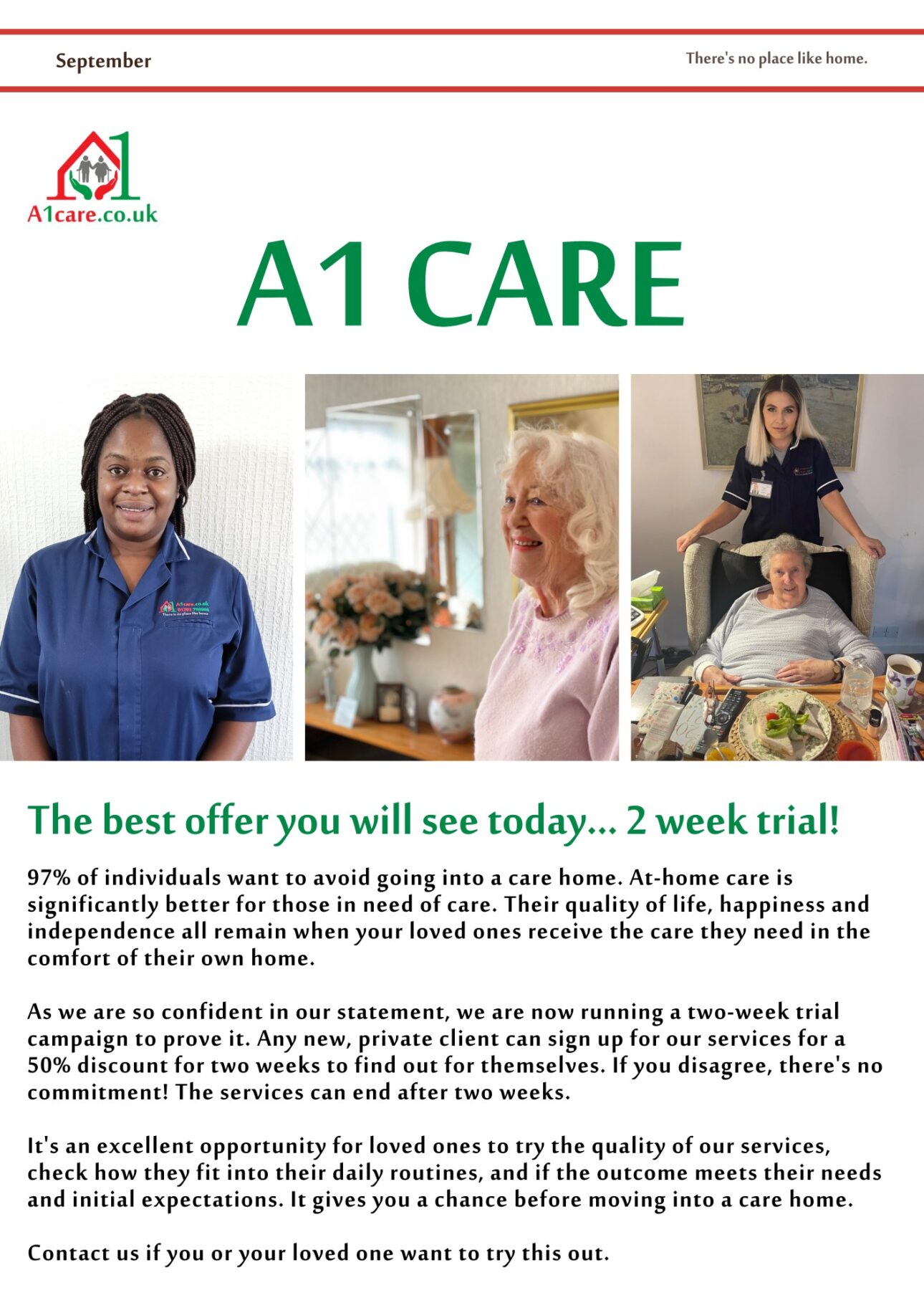 2023 September Newsletter - A1 Care | Award-Winning UK Home Care ...
